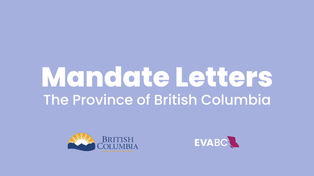 Province of BC releases mandate letters - Ending Violence BC