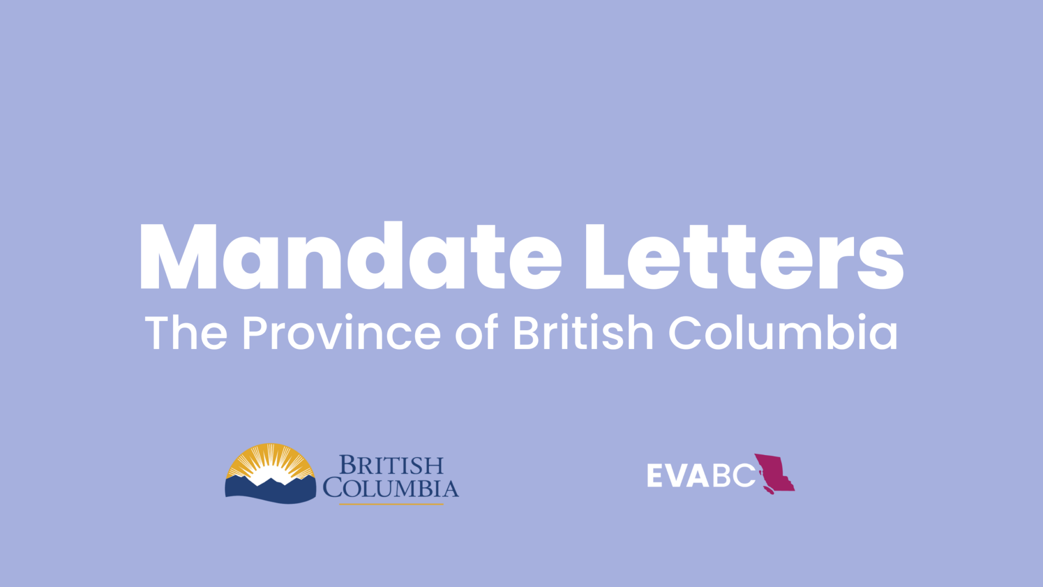 Province of BC releases mandate letters - Ending Violence BC